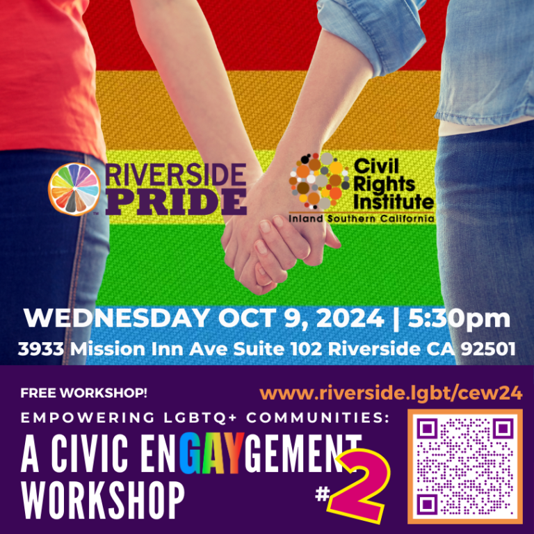 Events from October 9 – July 13, 2025 – Riverside LGBTQ+ Pride
